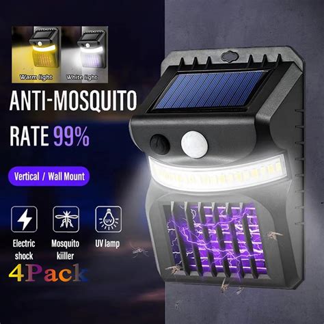 2 In 1 Led 태양 모기 킬링 벽 램프 야외 자외선 전기 충격 모기 킬링 램프 정원 모기 킬링 Aliexpress