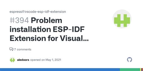 Problem Installation ESP IDF Extension For Visual Studio Code VSC Issue Espressif