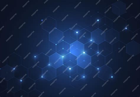 Premium Vector Abstract Hexagonal Molecular Structures In Technology Background And Science
