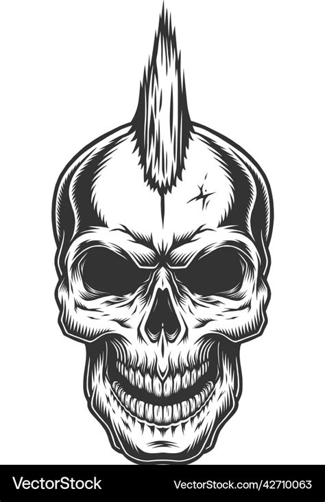 Skull In Vintage Stule Royalty Free Vector Image