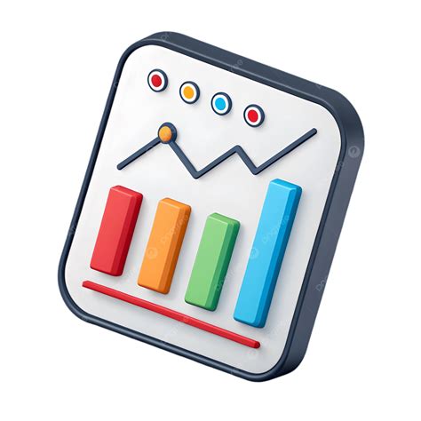 Bagan Analitik Ikon 3d Terisolasi Pada Latar Belakang Transparan Yang