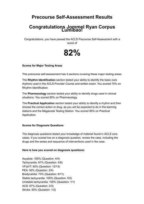Course Exercise Acls Precourse Self Assessment