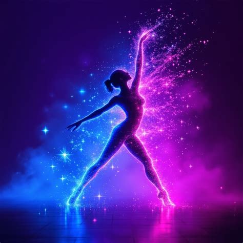Free Neon Dancer Glowing Photo Dance Neon Digital Download At Stockcake