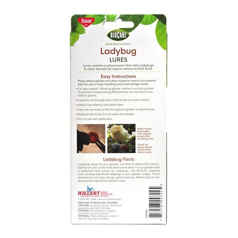 Enoz Biocare Ladybug Lures 3 Pack 12 Lures Pesticide Free Attracts Ladybugs To Feast On