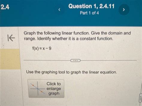 Solved Graph The Following Linear Function Give The Domain
