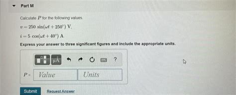 solved part 1 v calculate p for the following values 420