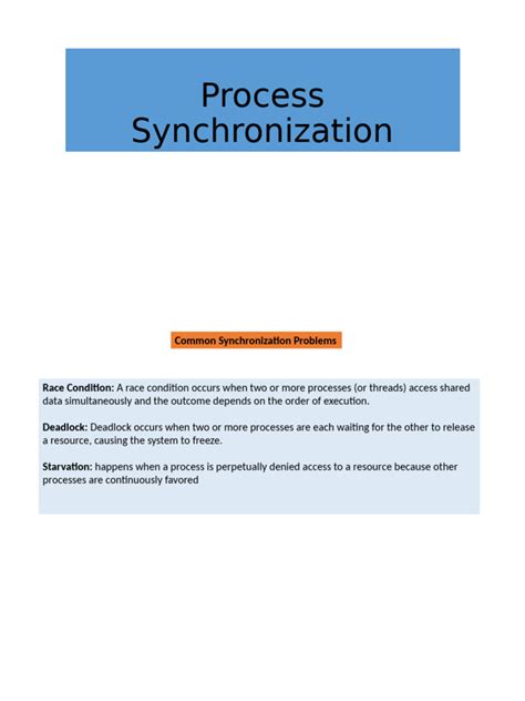 process synchronization pdf operating system technology computer programming