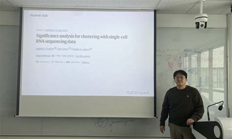 Hyun Kim Gave A Talk On Significance Analysis For Clustering With