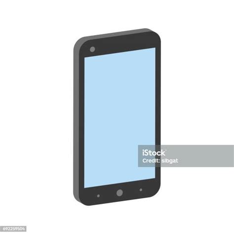 스마트폰 기호입니다 평면 아이소메트릭 아이콘 또는 로고입니다 웹 디자인 Ui 모바일 애플 리 케이 션 Infographic 위한 3d 스타일 그림 3차원 형태에 대한 스톡