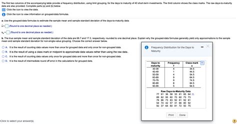 Solved The First Two Columns Of The Accompanying Table