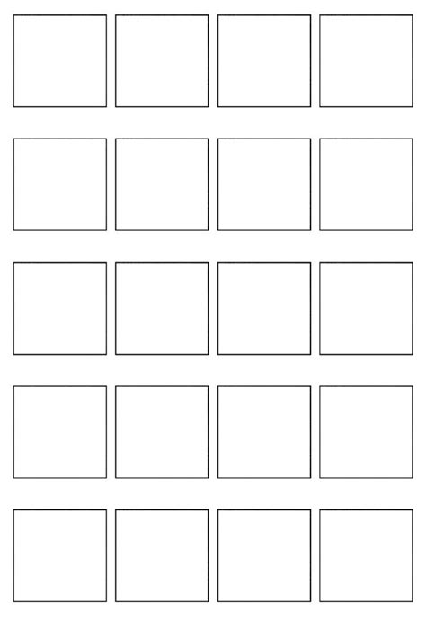 Printable Art Templates Full Page Blank Squares