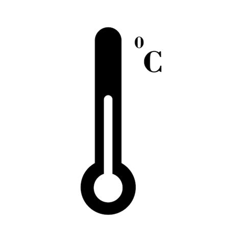 Thermometer Temperature Measuring Tool Icon Logo Vector Design