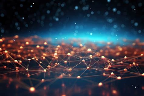 Global Network Blockchain 3d Illustration Neural Networks And Artificial Intelligence Concept Of