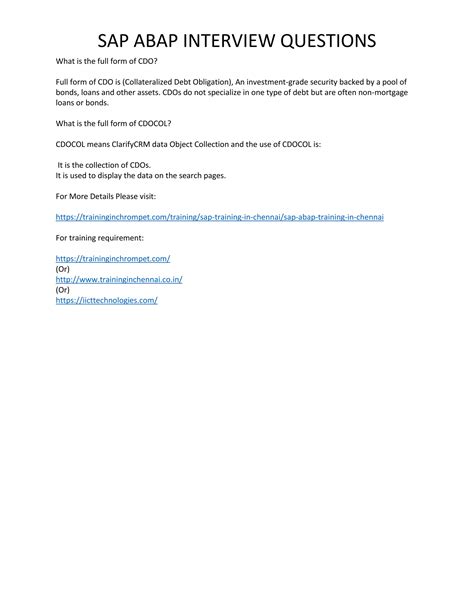 500 Sap Abap Interview Questions With Answers Pdf