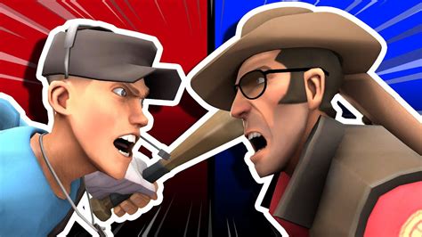 Tf2 Sniper And Scout Hd Wallpaper Team Fortress 2 Scout Character