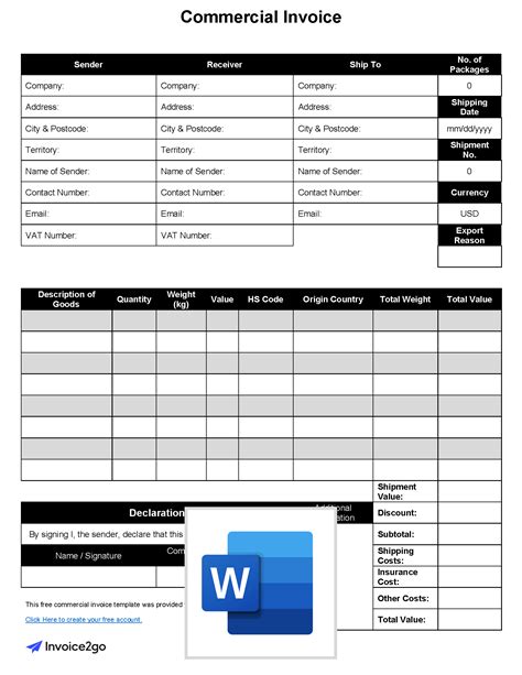 Business Invoice Template Excel