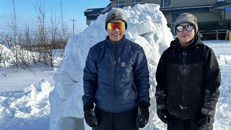 Listen Two High School Students Build A Pair Of Igloos