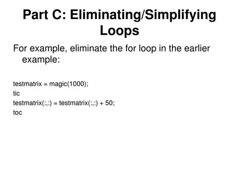 ppt matlab training session 14 improving program efficiency