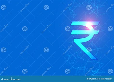 Digital Rupee Technology Circuit Background Design Cartoon Vector