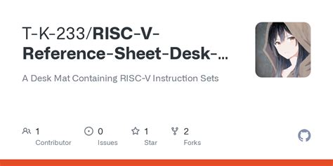 Github T K 233 Risc V Reference Sheet Desk Mat A Desk Mat Containing Risc V Instruction Sets