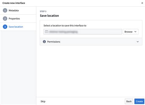 Interfaces • Create An Interface • Palantir