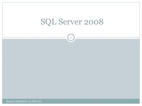 PPT SQL Server 2008 PowerPoint Presentation Free Download ID 1572828
