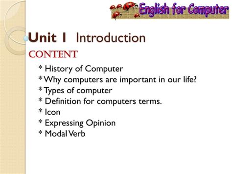 English for Computer Unit 1 Introduction | PDF | Operating Systems ...