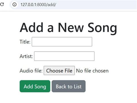 Music Player Using Django