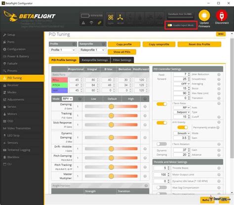 how to tune fpv drone filters and pid with blackbox pidtoolbox