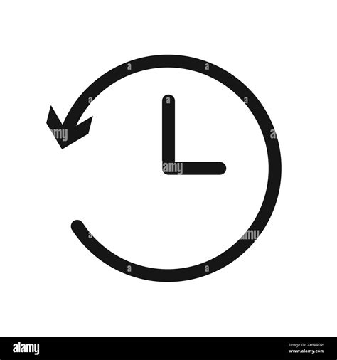 Counterclockwise Rotation Icon Black Line Art Vector In Black And White Outline Set Collection