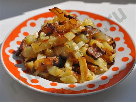 Жареная картошка со шкварками