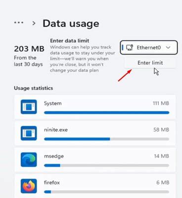 How To Set Data Usage Limit In Windows