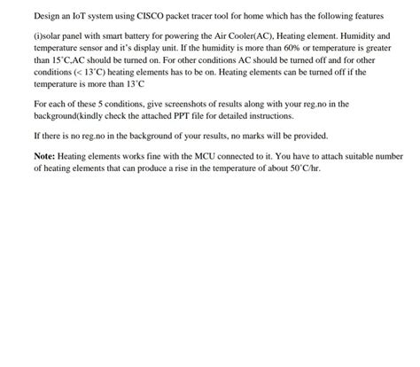 Design An IoT System Using CISCO Packet Tracer Tool Chegg