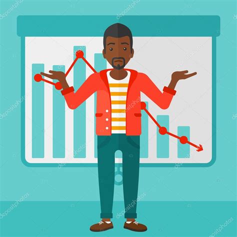 Man With Decreasing Chart Stock Vector Image By ©visualgeneration
