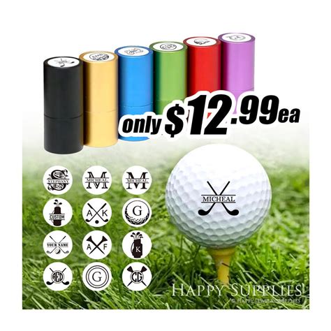 Custom Golf Ball Stamp Box Personalized Golf Stamps T For Golfer