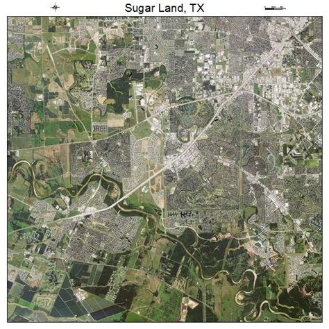 Aerial Photography Map Of Sugar Land Tx Texas