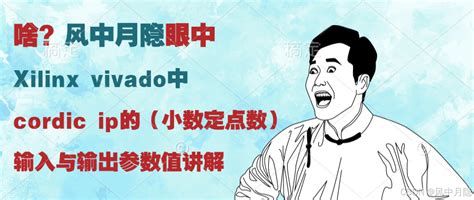 xilinx fpga 的vivado中cordic ip的（定点数小数）输入与输出参数值讲解 vivado cordic sin和cos