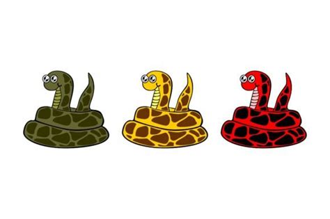 Vector Smiling Python With Color Variant Graphic By Arief Sapta Adjie