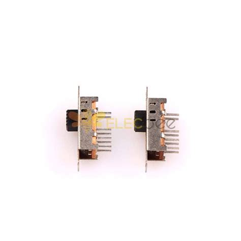Elecbee 10pcs Slide Switch Ss 2p3t Ss23e12 With Light Hole Miniature
