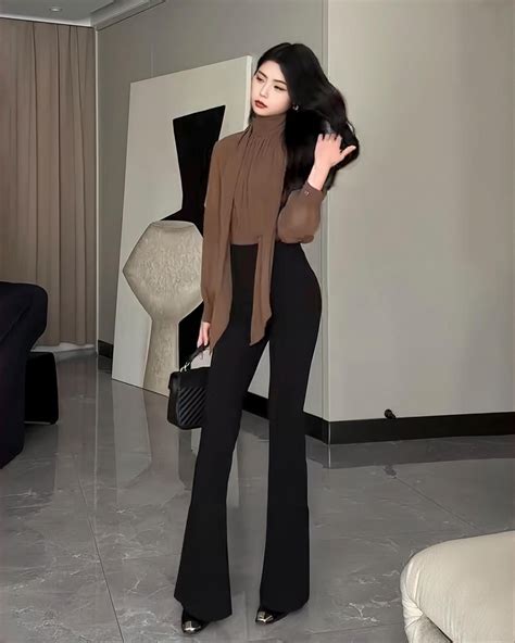 Office Clothes Women Professional Outfit With Black Pant Office