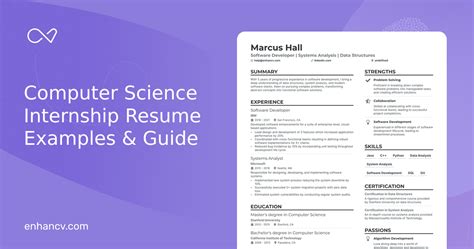 10 Computer Science Internship Resume Examples And Guide For 2024