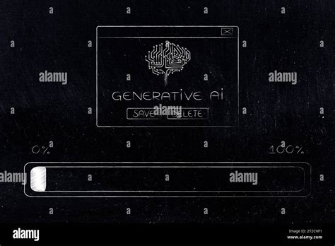 Artificial Intelligence And Deep Learning Conceptual Illustration Generative Ai Pop Up Message