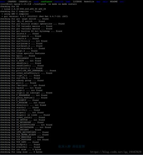 Linux下安装、配置nginx 并启动 Linux 2632 642el6x8664 X8664 Checking For