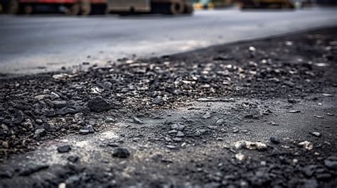 Intriguing Texture Of Asphalt Under Construction Background Black