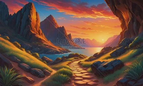 This Neural Network Generated Image Captures The Warm Hues Of The Setting Sun Picture And HD