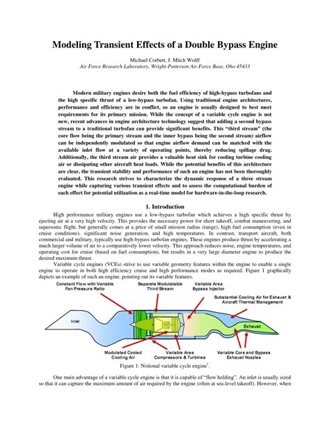Pdf Modeling Transient Effects Of A Double Bypass Engine Pdf Modeling Transient Effects Of A Double Bypass Engine