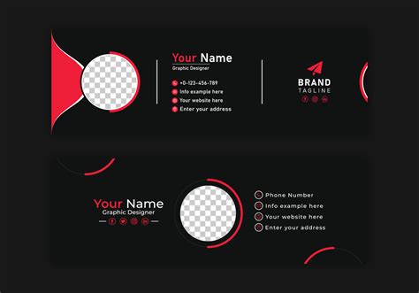 Simple Modern Email Signature Design Template Free Vector Art 10921382