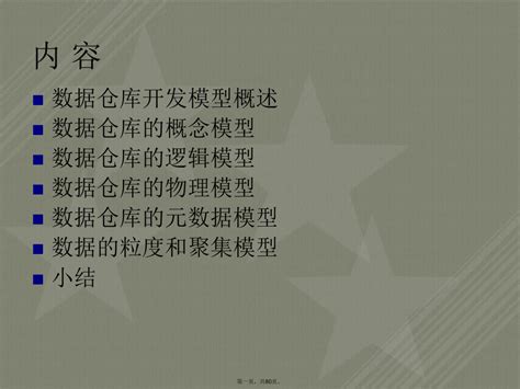 数据仓库与数据挖掘技术 第2章 数据仓库开发模型 word文档在线阅读与下载 无忧文档