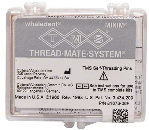 Whaledent Tms Thread Mate Stainless Steel Minim Silver Double Shear