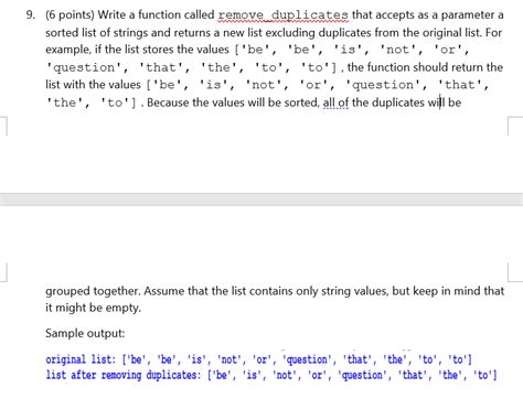 Solved 9 6 Points Write A Function Called Remove